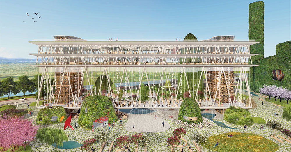New Gwangju library by Quinzii Terna Architecture